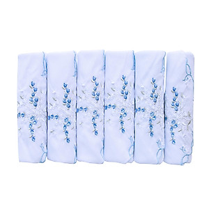 La closure Vintage Floral Cotton Embroidered Ladies Handkerchiefs Something in Bule