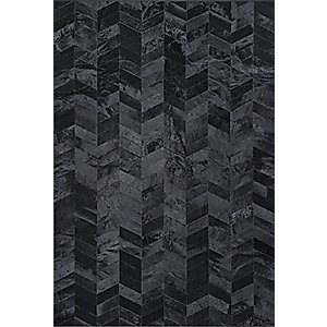 New Cowhide Rug Leather. Animal Skin Patchwork Area Carpet (4 X 6)