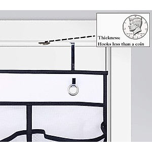 MISSLO 4 Pack Metal Over The Door Hook for Hanging Towels Rack Heavy Duty Door Hanger Organizer for Hang Clothes Coats in Bathroom Bedroom