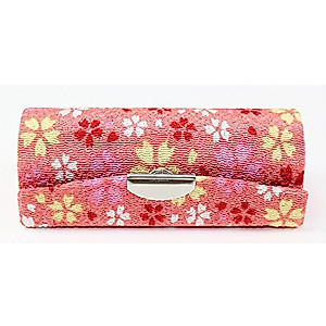 Set of 12 ~ Cute Japanese Flower Style Lipstick Case Holder w a Little Mirror