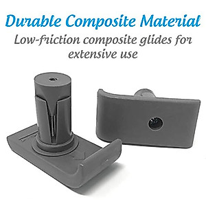 Universal Walker Wheel Kit: 5 Inch Sport Wheels and Flexfit Ski Glides (Gray)