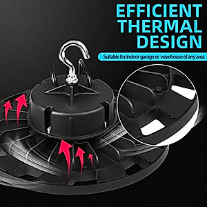 SASITE LED High Bay Light 150W, Super Bright led Shop Light 21,000LM Daylight, IP65 Waterproof Commercial Warehouse Area Light, 1-10V Dimmable High Bay Shop Light