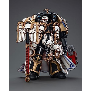 Pipigirl JoyToy Warhammer 40K Space Marine Genuine License 1/18 Soldier, Ultramarines Terminator Chaplain, 4.76 inch Models Space Marines Action Figures Kits (Brother Vanius)