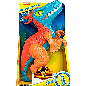 Imaginext Jurassic World Dominion Dinosaur Toy Pyroraptor Xl Poseable 10-Inch Figure for Preschool Pretend Play 3+ Years