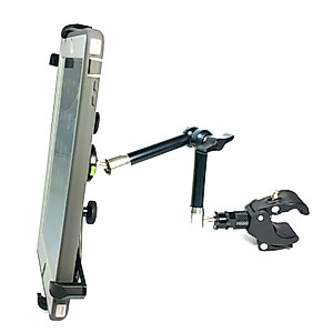 MYGOFLIGHT Flex Yoke Articulated Arm Sport Mount and Universal Cradle Kit for Any 7”-11” iPad Mini Air Pro Android Tablet PC Airplane Car RV Truck Boat Steering Wheel Dash Mounting