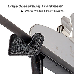 M.SJUMPPER ARCHERY Fletching Jig Adjustable Fletches Tool with Straight Clamp for DIY Arrows Shafts (Blue + Black)