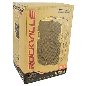 Rockville Professional Powered Active 800w DJ PA Speaker w Bluetooth, 15 inch (BPA15), Black