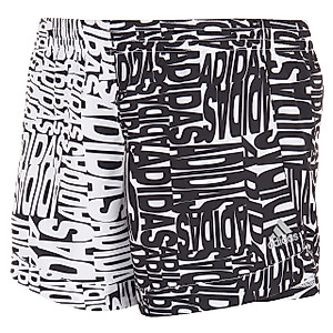 adidas Girls' Printed Woven Shorts, Black, Large