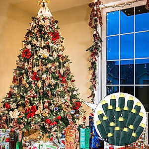 VIHOSE 600 Pcs Christmas Led 5mm Mini Light Bulbs String Light Replacement Bulbs Christmas Light Bulbs Indoor Outdoor Wide Angle Wire Light with Green Base for Xmas Tree Garden Decor (Warm White Bulb)