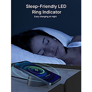 JSAUX Magnetic Wireless Charger Station Compatible with Mag-Safe Charger/iPhone 14/iPhone 14 Pro/iPhone 14 Plus/iPhone 14 Pro Max/iPhone 13/13 Pro/13 Pro Max/13 Mini/iPhone 12, Mag Charger Space Grey