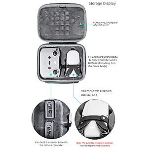 Anbee Mini 2 Carrying Case, Hard Shell Storage Bag Travel Box Compatible with DJI Mini 2 Drone