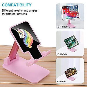 Cat Unicorn Foldable Desktop Cell Phone Holder Portable Adjustable Stand for Travel Desk Accessories