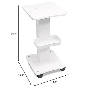 Salon & Spa Equipment Trolley Carts with Wheels Mobile Portable Beauty Salon Microblading Supplies Rolling Trays Hairdresser Stylist Esthetician Instrument Storage Tray