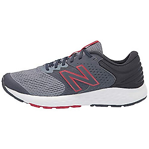 New Balance Men's 520 V7 Running Shoe, Grey/Red, 12