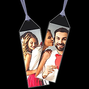 Plastic Bookmark Sleeves Photo Booth Sleeves 2-1/4 x 6-1/4 Inches for Wedding 2 x 6 Inches Vinyl Photo Strips for Valentine's Day Gift (60)