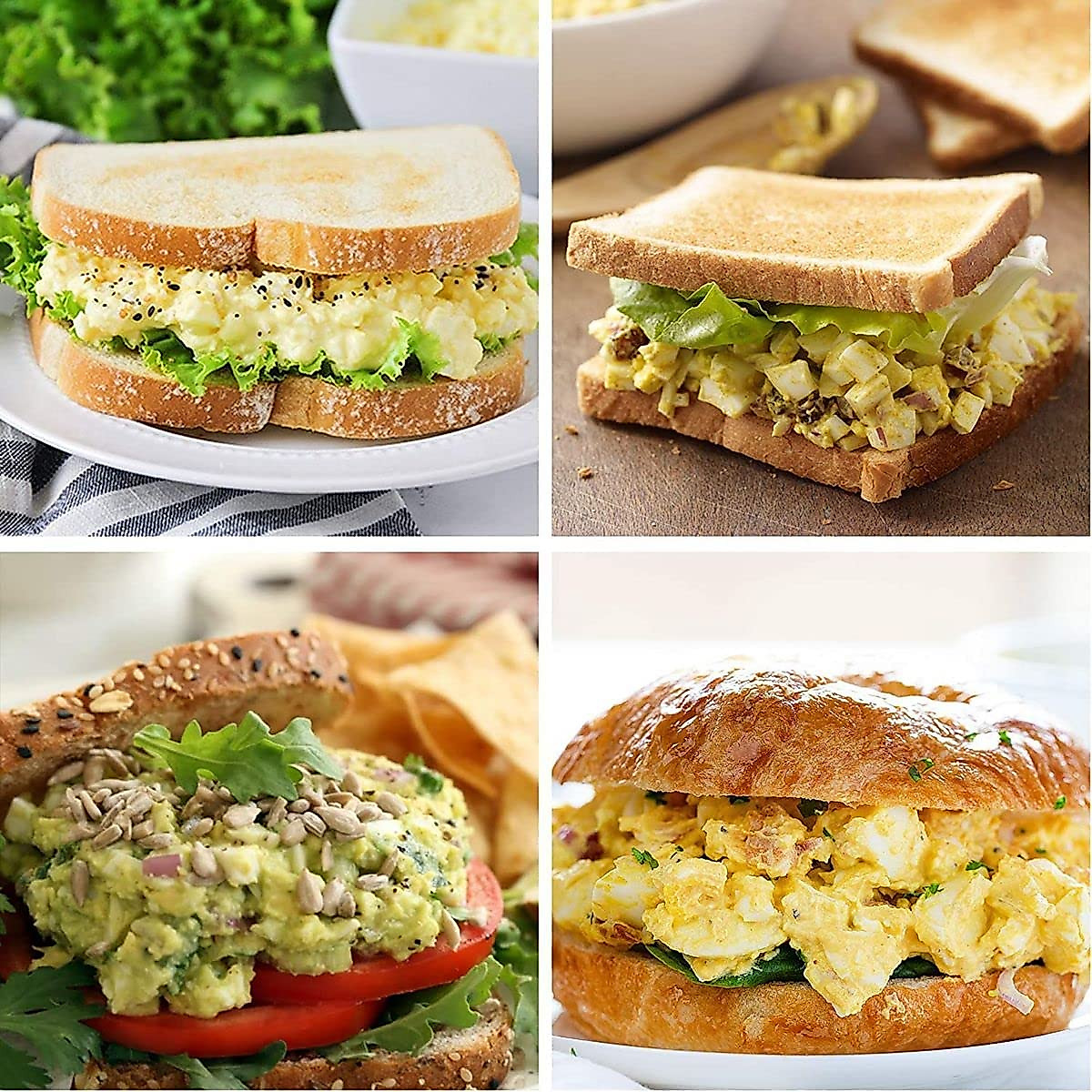 Totruning Egg Chopper for Hard Boiled Eggs - Egg Salad Choppers Stainless Steel Egg Slicer - Manual Egg Dicer Kitchen Tool for Egg Salad (A)