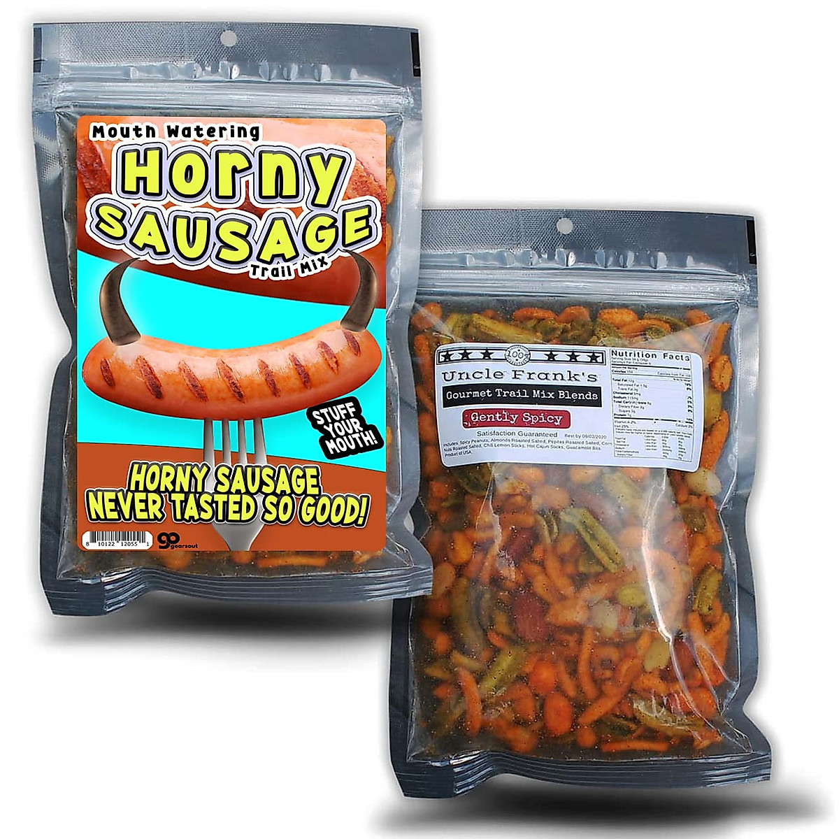 Horny Sausage Gourmet Trail Mix - Premium Food Gifts for Men - Sausage Gift for Sausage Lovers - Spicy Snack Basket Idea - Stocking Stuffers Women