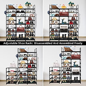 NIUBER 9 Tier Shoe Rack Sturdy Large Show Rack Heavy Duty for Entryway Shoe Shelves for Closet Shoe Rack Organizer for Entryway