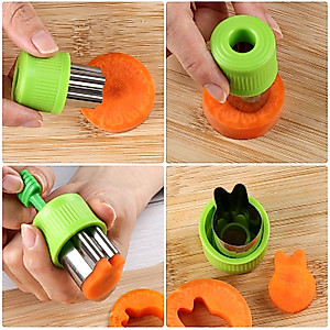 Mini Cookie Cutters Set, Small Fruit Vegetable Cutters Shapes, Animal Shape Food Cutters for Kids Lunch Bento Box Accessories