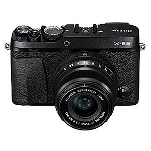 Fujifilm X-E3 Mirrorless Digital Camera w/XF23mmF2 R WR Kit - Black