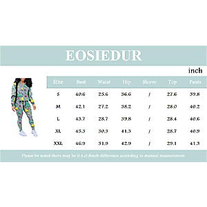EOSIEDUR Women's 2 Piece Outfits Zip Sweatshirt Elastic Waistband Pants with Drawstring Lounge Set Tracksuit, Memphis XL