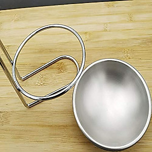 Euro Standing Spoon Rest,Upright Utensil Holder, Spoon Rest Holder, with Removable Bottom for Countertop Cooking Utensil & Tong Organization, Silver