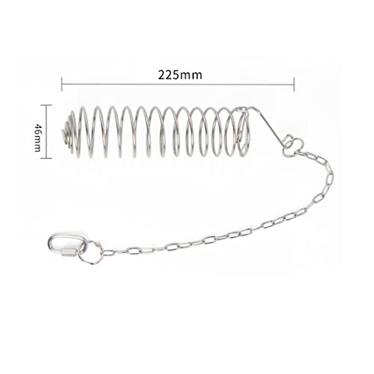 ACSUZ Bird Feeder Pole Parrots Foraging Toys for Birdcage Spiral Metal Bird Food Holder with Hook Stainless Steel