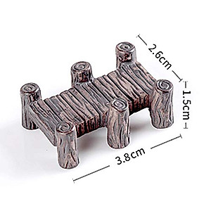 Mggsndi Miniature Fairy Garden Accessories Bridge Figurine Bonsai Ornament for Garden Doll House Decoration
