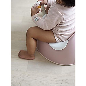 BÉABA - Baby's Training Potty - Ergonomic Baby Potty - Non-Slip - Hygienic - Easy Care - Handgrips on The seat - Made in France - Pink