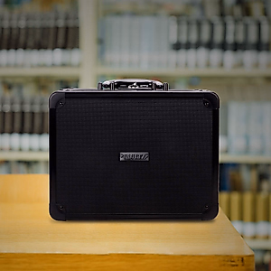 Vaultz Locking Nintendo Switch Case, Carrying Case Organizes Accessories and Protects, Combination Lock, 12.5"L x 5"H x 9.5"W, Tactical Black (VZ01112)