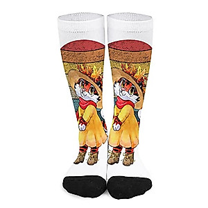 Retro Sunset Tiger Halloween Autumn Socks for Women Socks for Men Crew Socks for Boys Mid Socks for Girls Stocking Stuffers for Teens Casual Athletic Sport Dress Socks