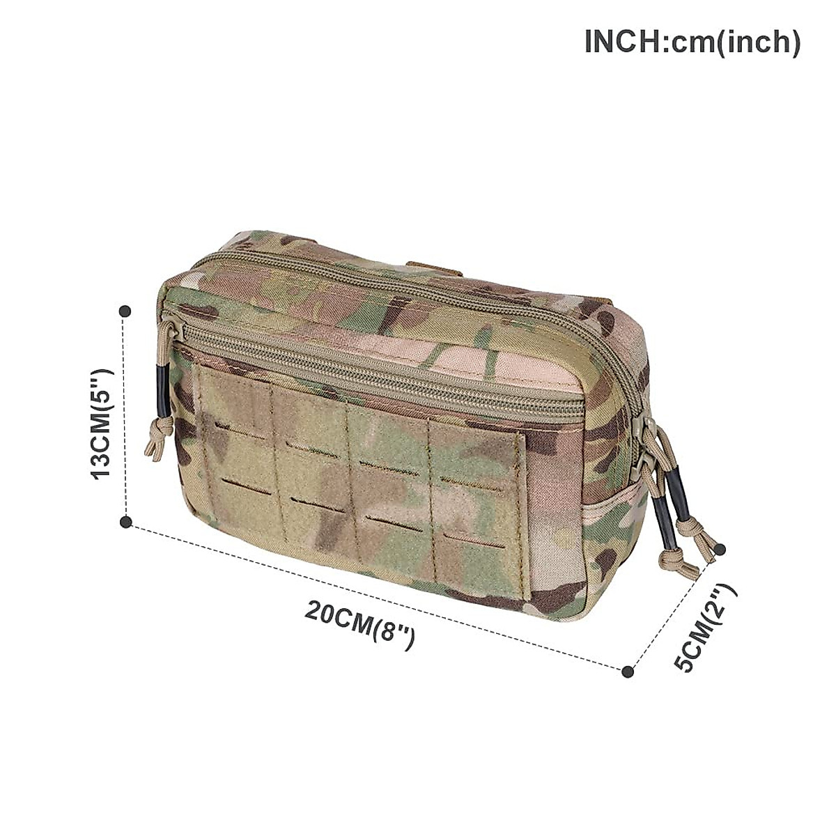 EXCELLENT ELITE SPANKER Tactical Molle Admin Pouch for Tactical Vest Chest Waist Pack Utility Tool Pouch Tactical EDC Bag(Multicam)