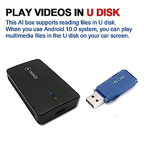 ONINCE Wireless CarPlay Adapter, Support Netflix &YouTube & Disney+,Android Auto Wireless Adapter, Play U-Disk, Android 10 Multimedia Video Box, AI Box, USB Dongle for Factory Wired CarPlay Cars