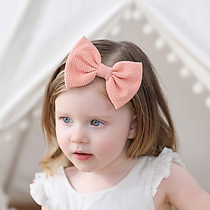 Toptim Baby Girl's Headbands and Bows for Newborn Infant Toddler Photographic Accessories (4.1“ Bows)