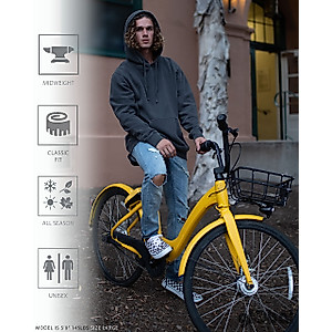 Global Blank Mens Hoodie Pullover Sweatshirt for Men and Women Hoodies, Green, Medium