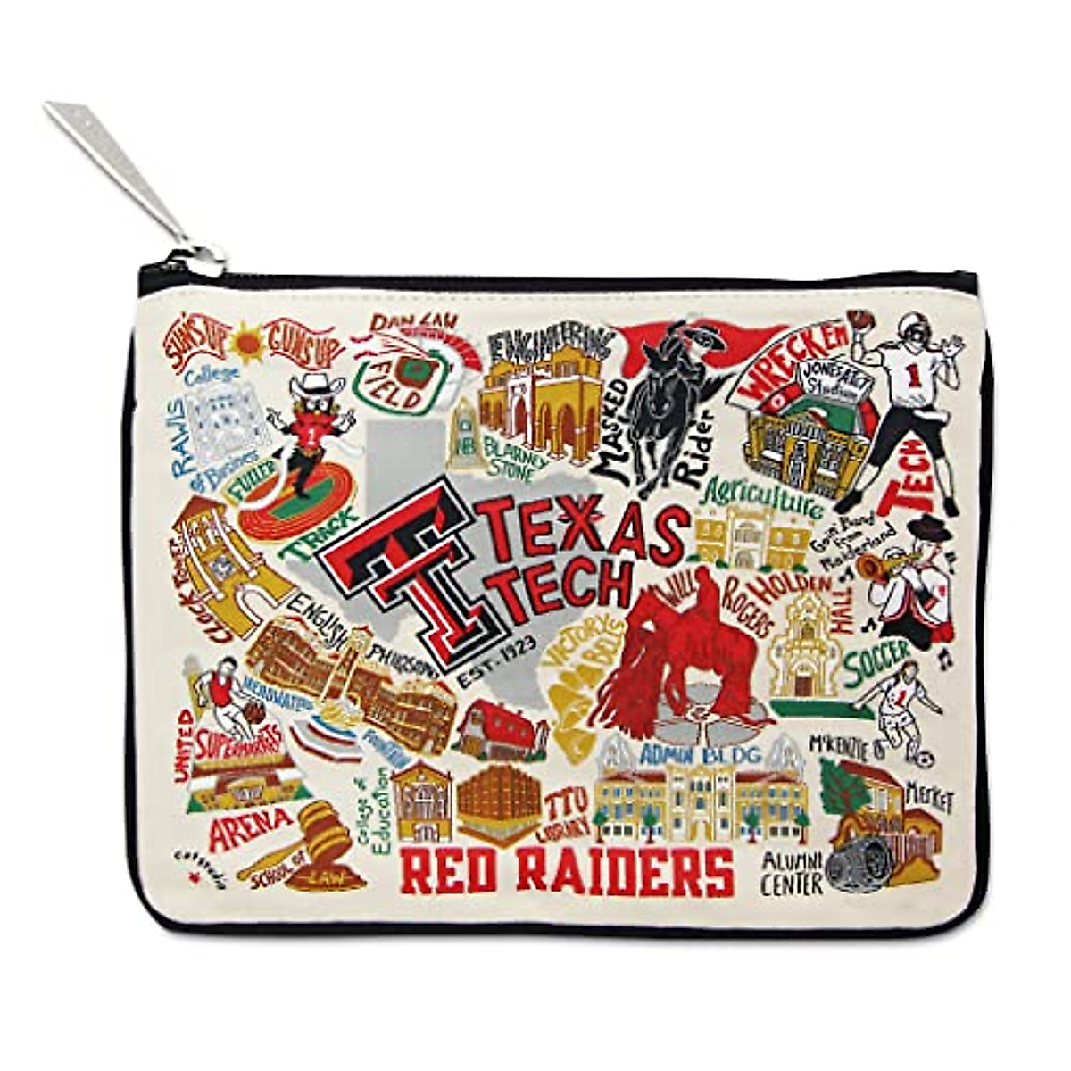 Catstudio Texas Tech University Collegiate Zipper Pouch Purse | Holds Your Phone, Coins, Pencils, Makeup, Dog Treats, & Tech Tools