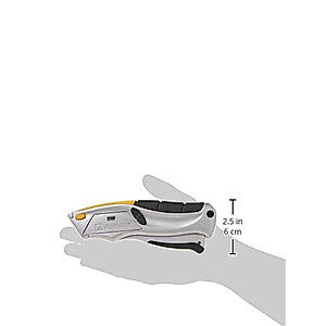 Alltrade Squeeze Utility Knife, Auto-Loading Squeeze, 6 Heavy-Duty Blades with Storage, Box Knives, Cut Tape Packaging - 150003