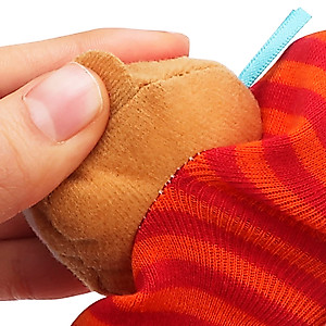 asUwish 4Pcs Baby Soft Rattle，Cute Soft Baby Socks Toys，Wrist Chew Toy，Baby Socks Toys Wrist Rattle and Foot Finder for Newborn Boy or Girl (Monkey and Panda)