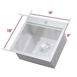 Black Farmhouse Sink, Stainless Steel Apron-Front Farm Sink, Single Bowl 33 Inch Farmhouse Kitchen Sink Workstation With Accessories