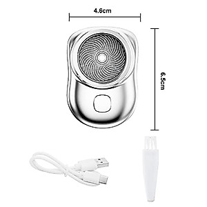 Mini-Shaver, Portable Electric Shaver, Mini Electric Razor Shavers for Men, Rechargeable Shaver Easy One-Button Use Suitable for Home,Car,Travel
