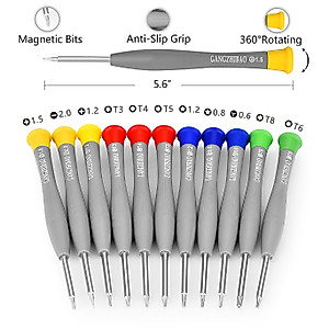 21pcs Precision Screwdriver Set Magnetic,GangZhiBao Repair Tools Kit for Fix Phone/iphone,Computer/PC,Tablet/Pad,Watch,PS4 - Replace Screen Battery Camera Small Electronics Open Pry Tool Kits Sets DIY