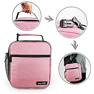 Hap Tim Lunchbox for Adult, Insulated Lunch Bag for Women, Reusable Lunch Box, Spacious Lunchbag, Pink (18654-PK)