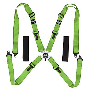 OpenWheeler Racing and Flight Simulation Cockpit Four Point Harness. Virtual Reality add-on. Green