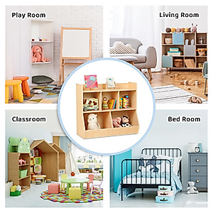 OOOK 2 in 1 Kids Bookshelf and Montessori Toy Shelf, Nursery Book Shelves for Organizing Books and Toys, Nice Book Shelf for Kids Rooms, Playroom, Kindergarten, School
