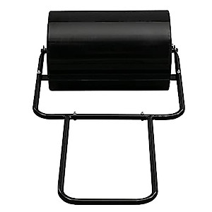 Lawn Roller, 19.5in Water and Sand Filled Garden Drum Roller with U Shaped Handle Tow beind Sod Roller for Planting, Park, Garden, Yard, Ball Field Seeding Black Iron Cylindrical