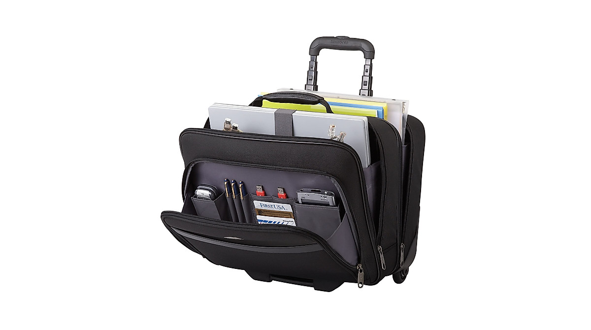 Samsonite Wheeled Laptop Portfolio - Black Business Bag