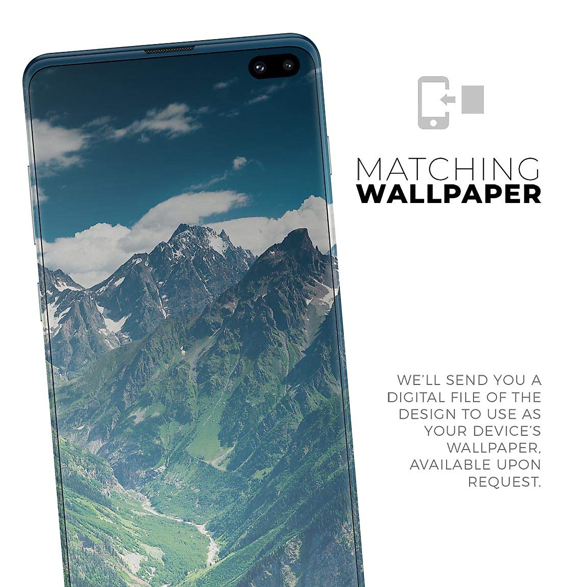 DesignSkinz Scenic Mountaintops Protective Vinyl Decal Wrap Skin Cover Compatible with The Samsung Galaxy S20 (Screen Trim & Back Glass Skin)