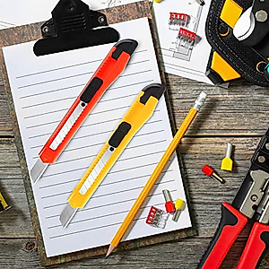 TIFICAL 12 PCS Box Cutter, Utility Knife 9mm Wide Snap-Off Blades, Box Cutter Retractable for Cutting Cardboard Boxes, Compact Box Knife, Box Opener, Exacto Knife for Home, Office, Craft, DIY, Hobby