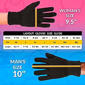 ABC Brown Jersey Gloves 10" Size, Pack of 24 Cotton Work Gloves with Elastic Knit Wrist, Polyester Breathable Gloves for Men and Women, Industrial Gloves for Construction Works, Gardening Gloves