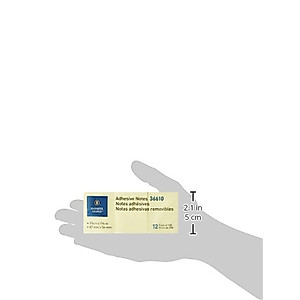 Business Source Yellow Repositionable Adhesive Notes - 1.88" x 1.38 (36610)
